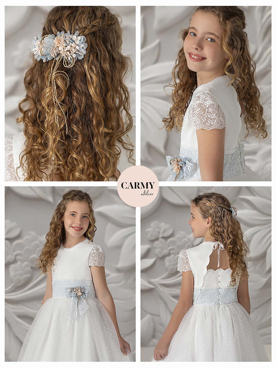 Carmy Girls Holy Communion Dress:- 5102 Ivory – Kindle Clothing