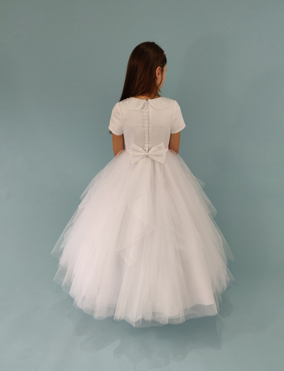 SALE COMMUNION DRESS Linzi Jay Girls White Communion Dress:- Rome ...