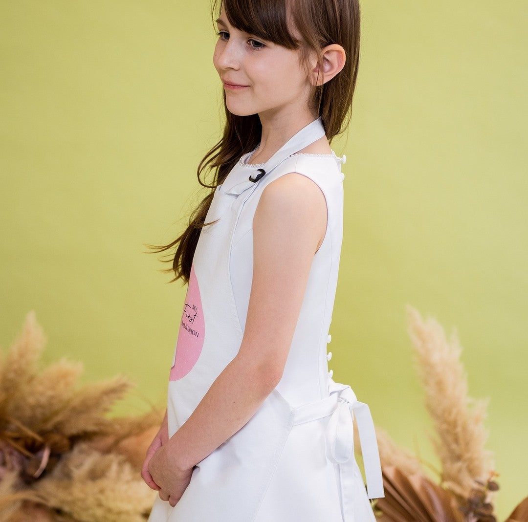 Linzi Jay Girls White Communion Apron – Kindle Clothing