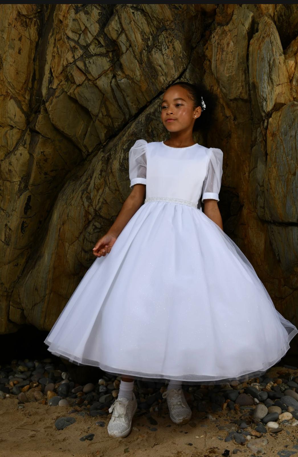 Paula's Communion Girls White Communion Dress:- PJ94 – Kindle Clothing